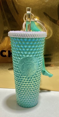 STARBUCKS Miniature Bling Cold Cup Ornament Keychain - Iridescent ...