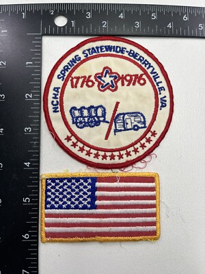 Vintage 1776 Bicentennial BERRYVILLE Virginia Patch - NCHA + Flag Patch ...
