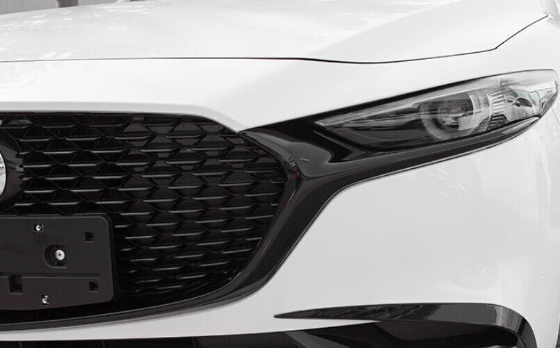2*For Mazda 3 Axela 2020-2023 ABS Gloss Black Front Grille Grill Mesh ...