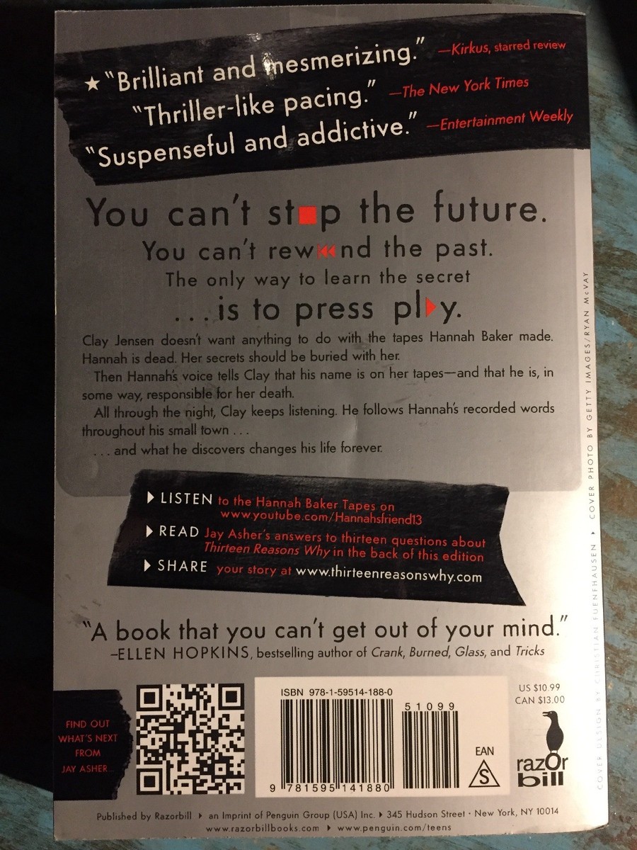 Thirteen Reasons Why Back Book Cover
