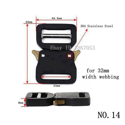 25/32/50 38mm Quick Release Men Belt Buckle Metal Tactical Military ...