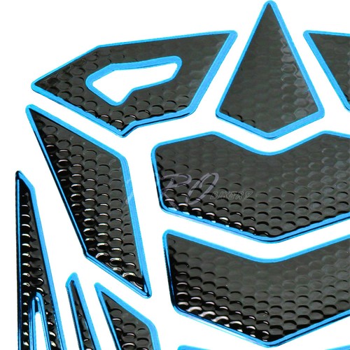 24PC CUSTOM 3D FUEL/GAS TANK PAD PROTECTOR DECAL PERFORATED BLACK ...