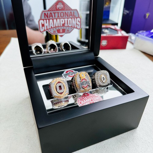 Ohio State Buckeyes National Championship 3 Rings With Box Set Size 11 ...