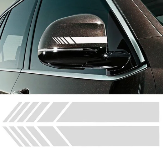 2pcs Car Decal Rear View Side Mirror Body Stripe Truck Body Sticker 2 ...