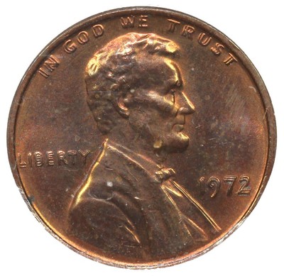 1972 1c FS-101 Double Die Obverse Lincoln Cent ANACS MS 64 RB | eBay