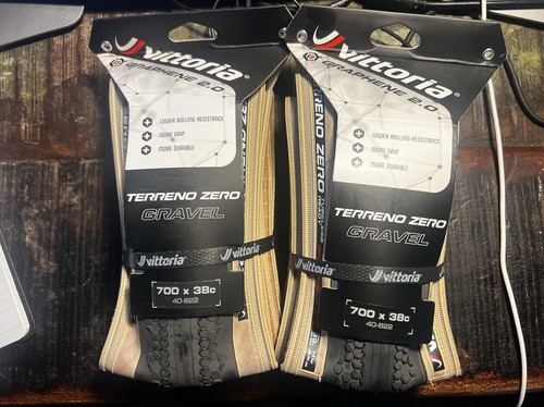 TWO VITTORIA TERRENO ZERO GRAVEL LITE 700x38 TAN NEW GRAVEL BIKE TIRES ...