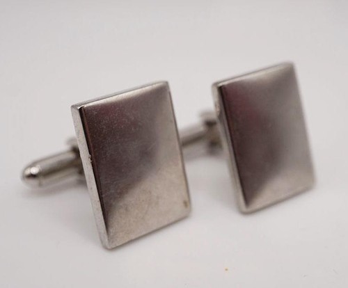 Cufflink Set Mens Mid Century Design Silver Tone Men's Jewelry | eBay UK