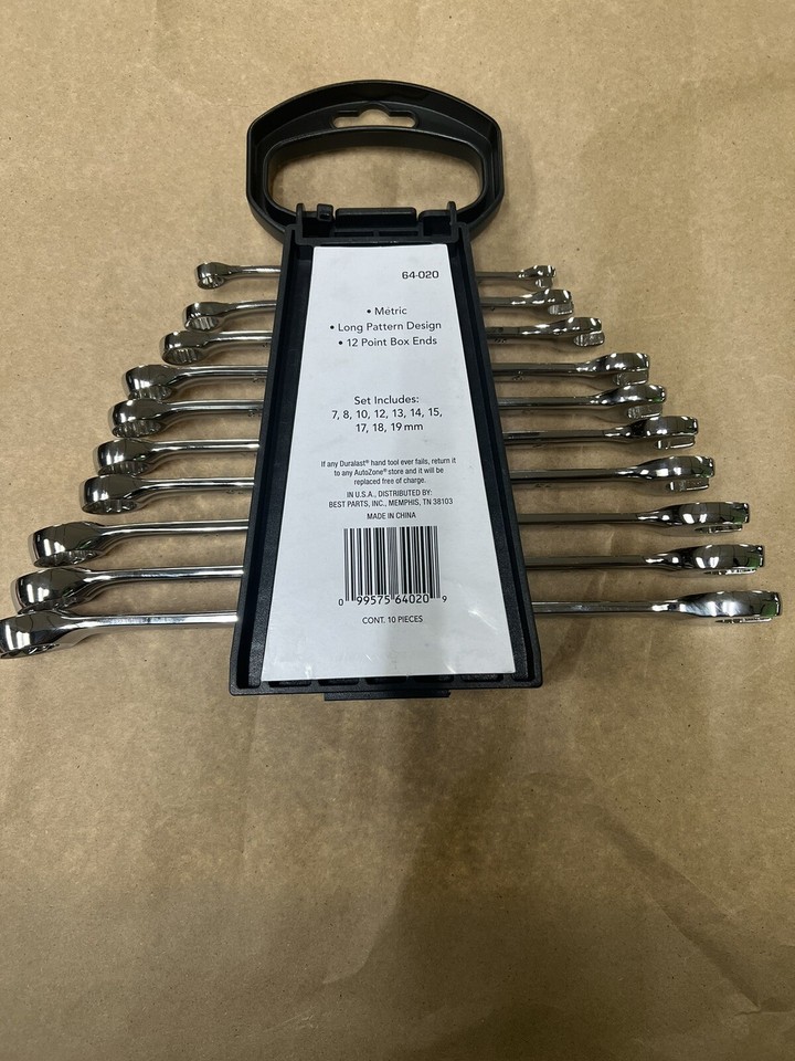 Duralast 10 Piece Combination Metric Wrench Set 64-020 | eBay