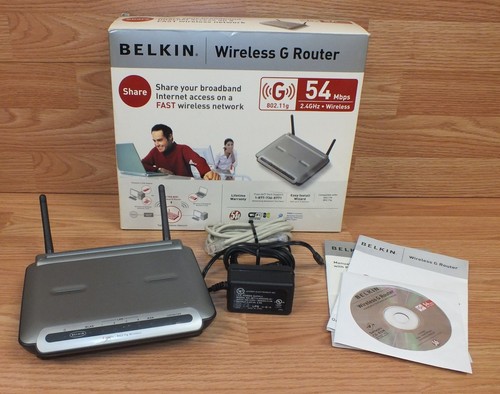 Belkin F5D7230-4 V2000 54 Mbps 4-Port Wireless G Router w/ Manual ...