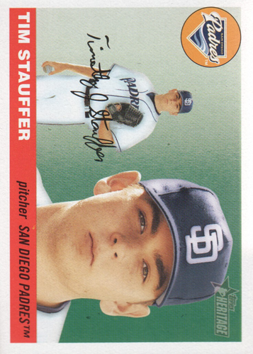 2004 Topps Heritage San Diego Padres Baseball Card #175 Tim Stauffer ...