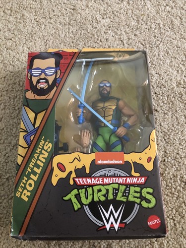 Seth Rollins /Leonardo Mattel WWE X TMNT ELITE COLLECTION Action Figure ...