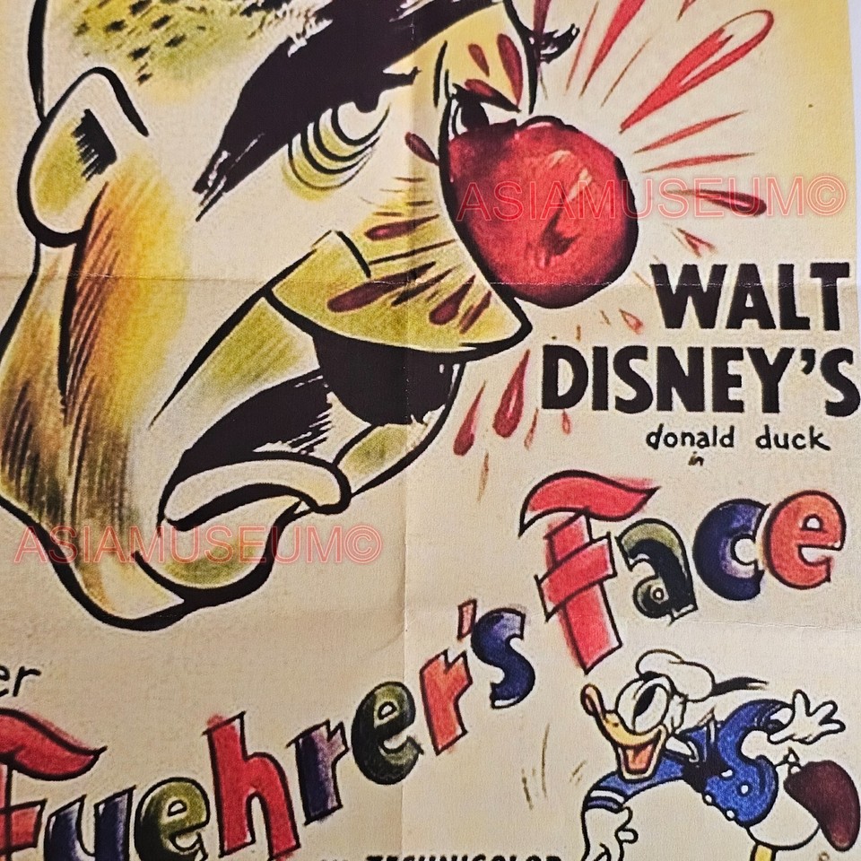 1944 WW2 USA AMERICA VINTAGE CARICATURE DONALD DUCK WAR PROPAGANDA ...