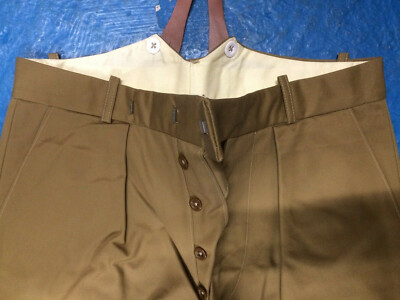 Fishtail Back Khaki Cotton Drill Trousers Tails and the Unexpected Made ...