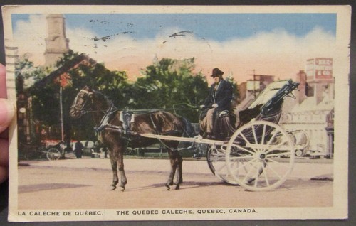 Vintage Postcard The Quebec Caleche, Quebec Canada Posted 1938 | eBay