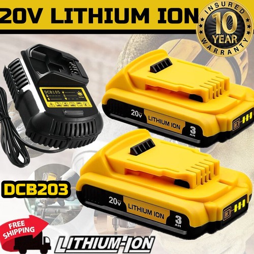 For DEWALT 20V 20Volt Max Lithium Ion Battery DCB203 DCB207 /Charger ...