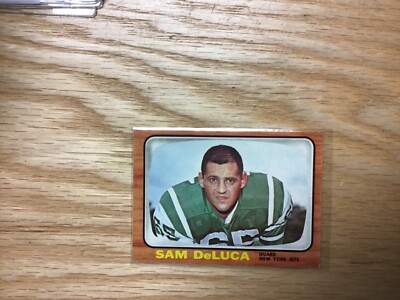 1966 Topps Football Sam DeLuca New York Jets Card #91 | eBay