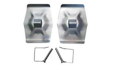 PAIR LS Zinc Sand Foot Pads w/ Pins for RV 5th Wheel Landing Gear Leg ...