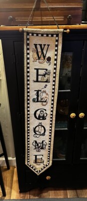 Welcome Cat Hanging Wall Tapestry By L. Spivey: 44” Long | eBay