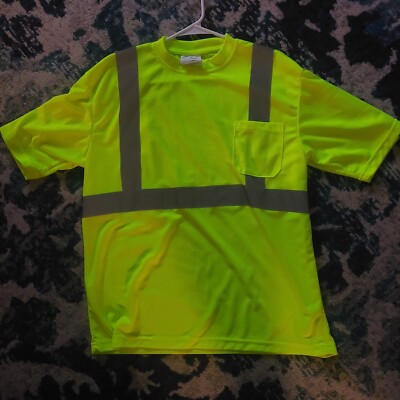 Viswerx High Visibility Short Sleeve Shirt, Mens Size Large. | eBay