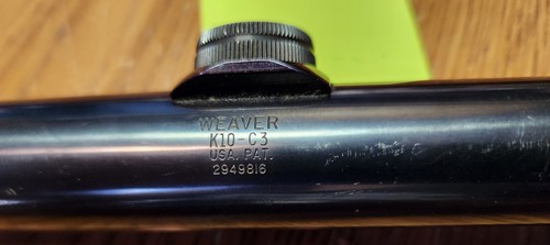 Weaver K10 Vintage Rifle Scope 10x Power Blued Steel | eBay