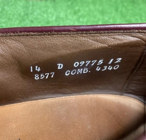 Allen Edmonds Manchester Men's Burgundy Tassel Wingtip Loafers Size 14 ...