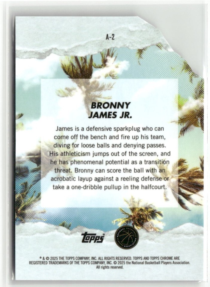 2024-25 Finest #A-2 Bronny James Jr. Arrivals Geometric Refractor | eBay