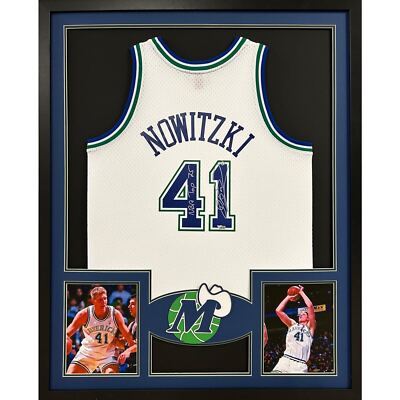Dirk Nowitzki Framed Rookie Jersey Fanatics Autographed Signed Dallas ...