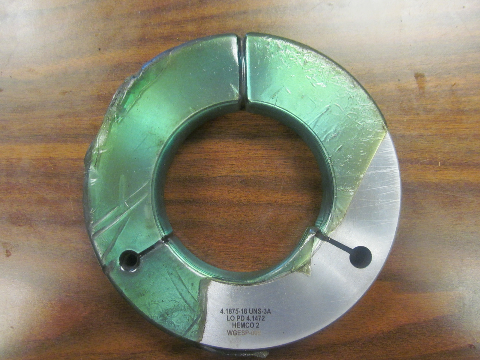 Hemco Thread Ring Gage 4.1875 18 UNS 3A 4.1472 Free Shipping Lo Only ...