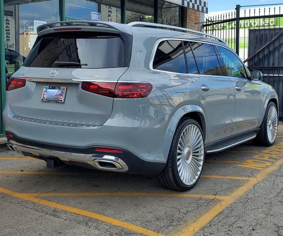 22” FF02 MACHINED SILVER WHEELS FOR MERCEDES GL500 GLS450 GLS580 GLS63 ...