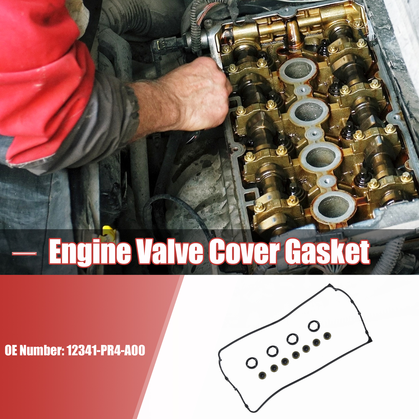 1 Set 12341-PR4-A00 Auto Engine Valve Cover Gasket for Honda CR-V 1997 ...