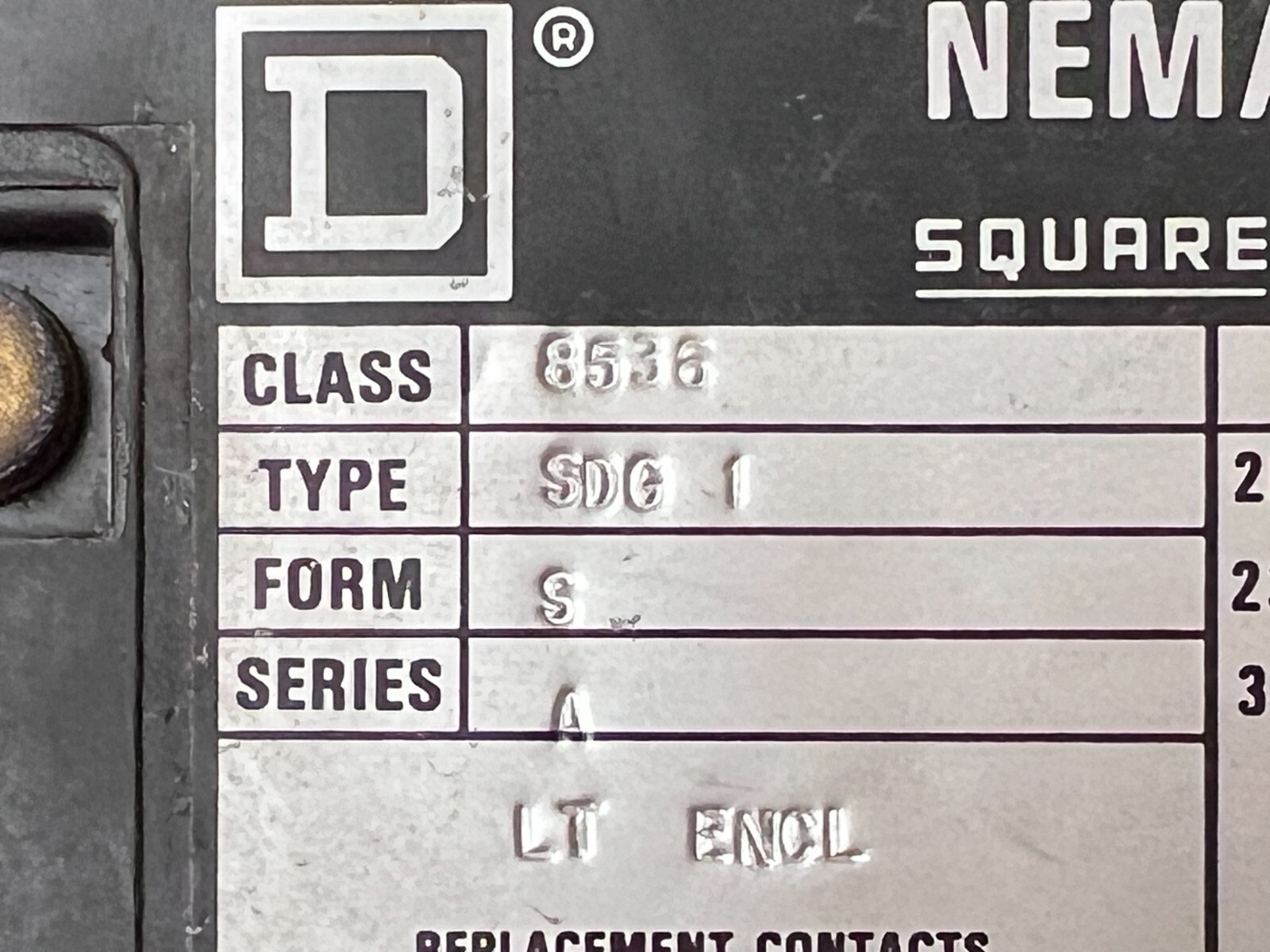 SQUARE D SIZE 2 MOTOR STARTER 600 VAC 25 HP 120V COIL 8536 SDG1 ...