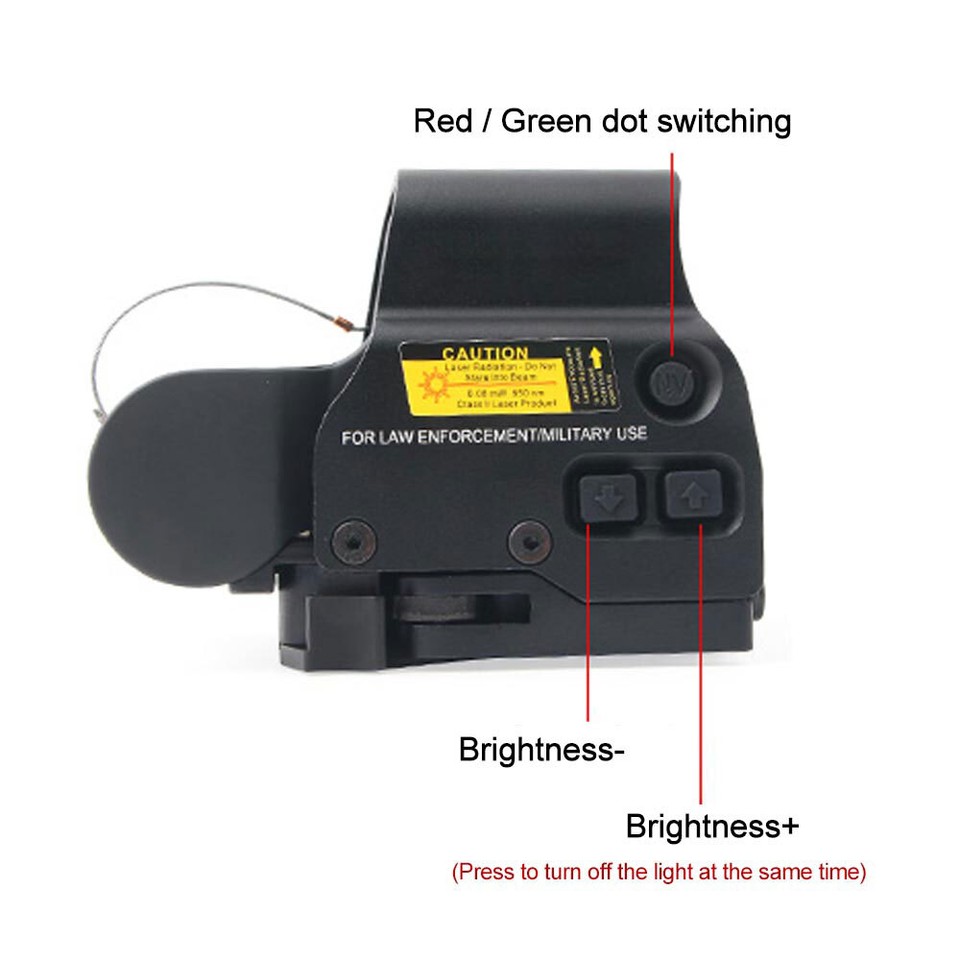 Holographic 558 Sight Red Green Dot Airsoft Hunting Scope with G33/G43 ...