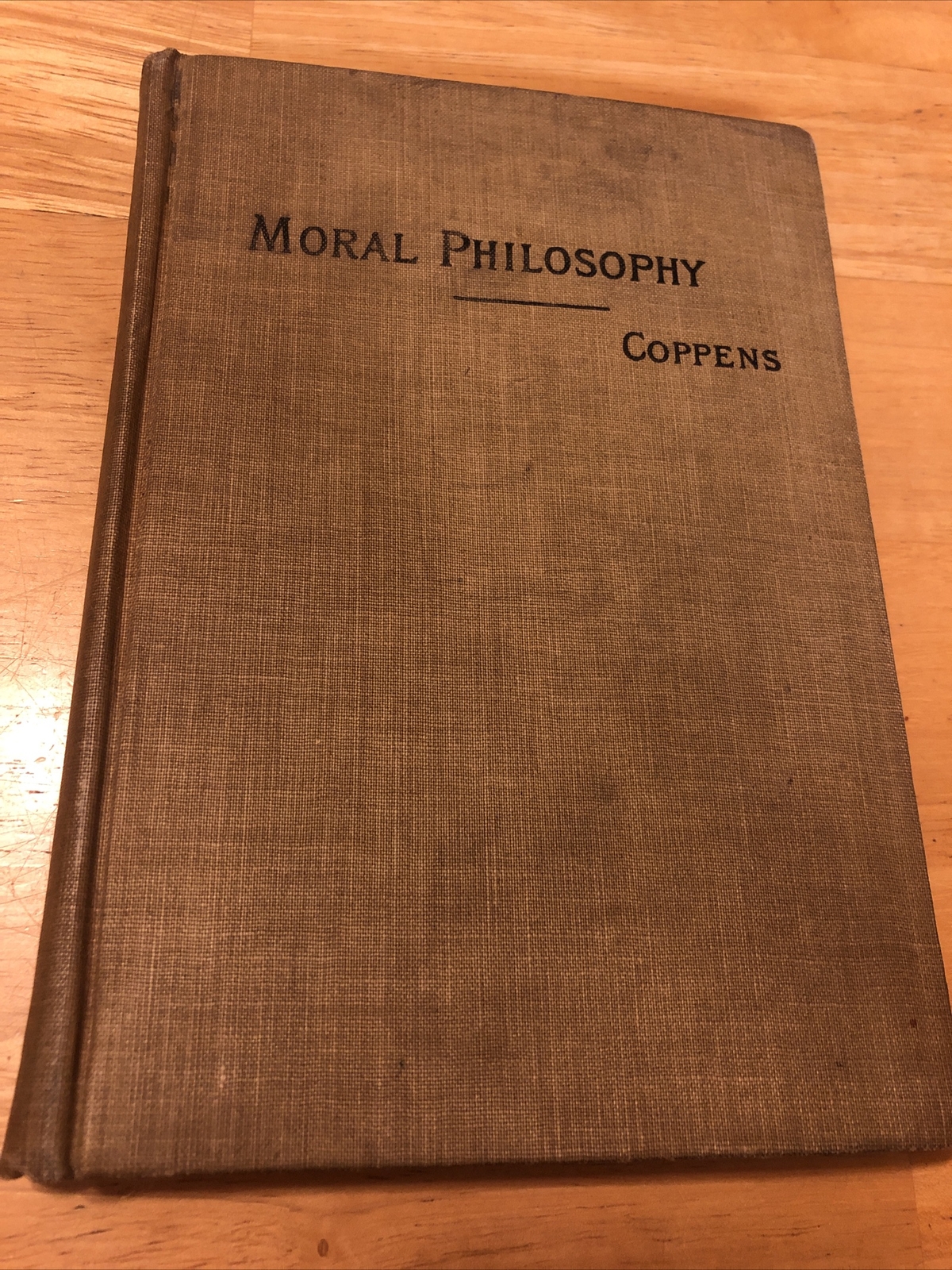 1895 A BRIEF TEXT-BOOK OF MORAL PHILOSOPHY REV CHARLES COPPENS ...
