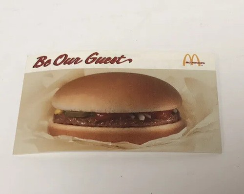 McDonald's 2004 Collectible Coupon "Be Our Guest" Free Hamburger (No ...