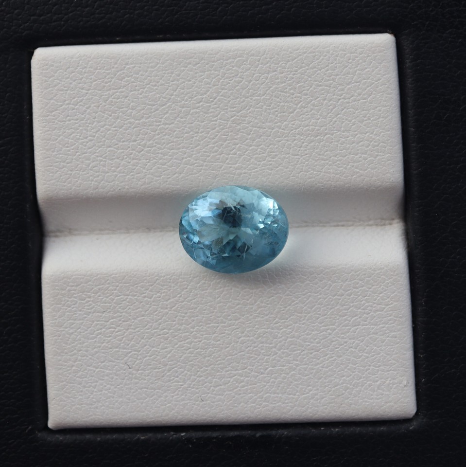 10x8 MM Oval Cut Natural Blue Aquamarine Faceted Gemstone March ...