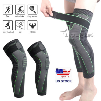 Leg Support Brace With Strap Thigh High Compression Sleeve Socks Pain ...