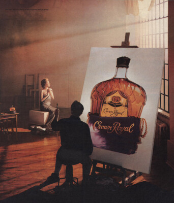 1994 Crown Royal: Artist Painting Model Bottle Vintage Print Ad | eBay