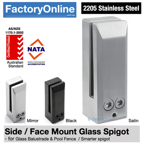 [Factory Online Glass] Face Mount Spigots Side Fix Balustrade Pool ...