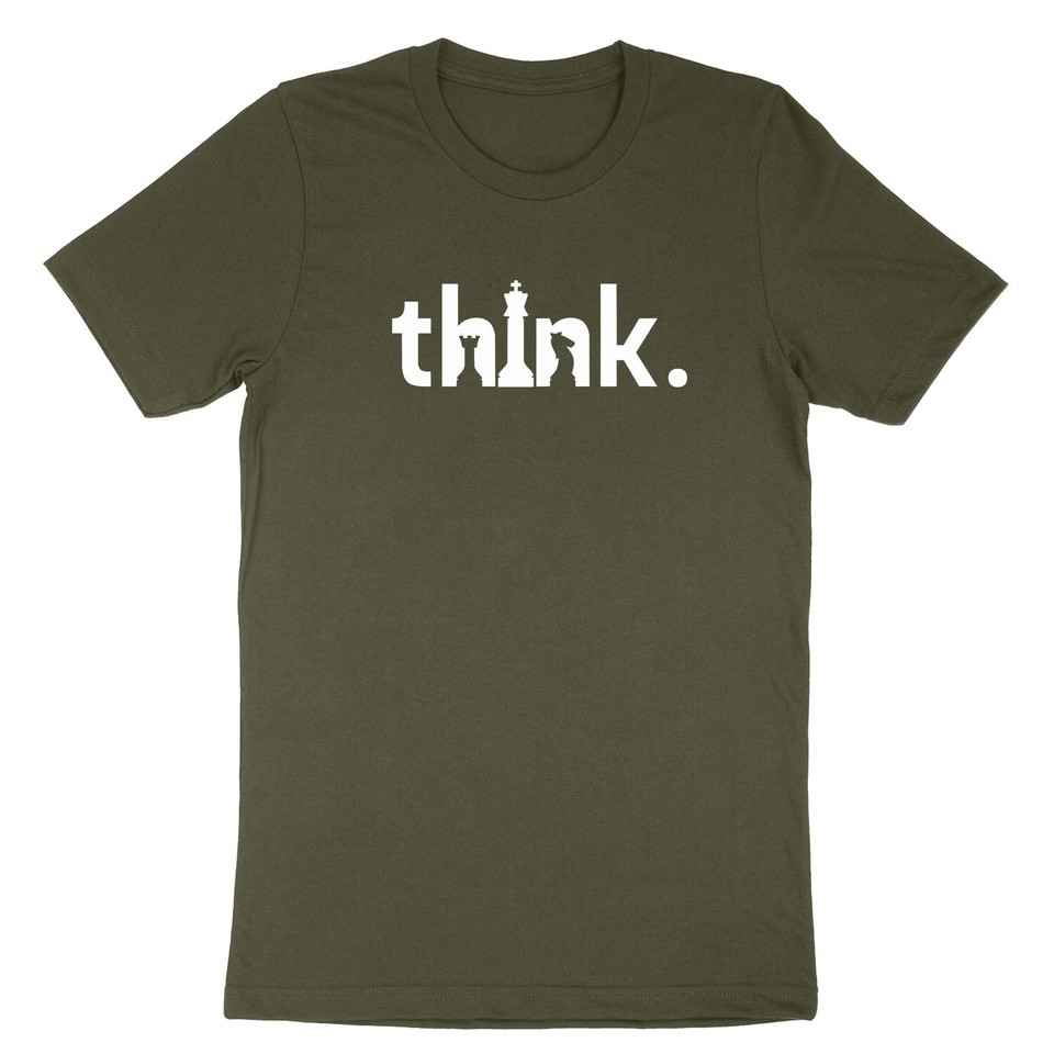 Think Shirt Think Chess T-Shirt Chess Player Gift Chess shirt Chess ...