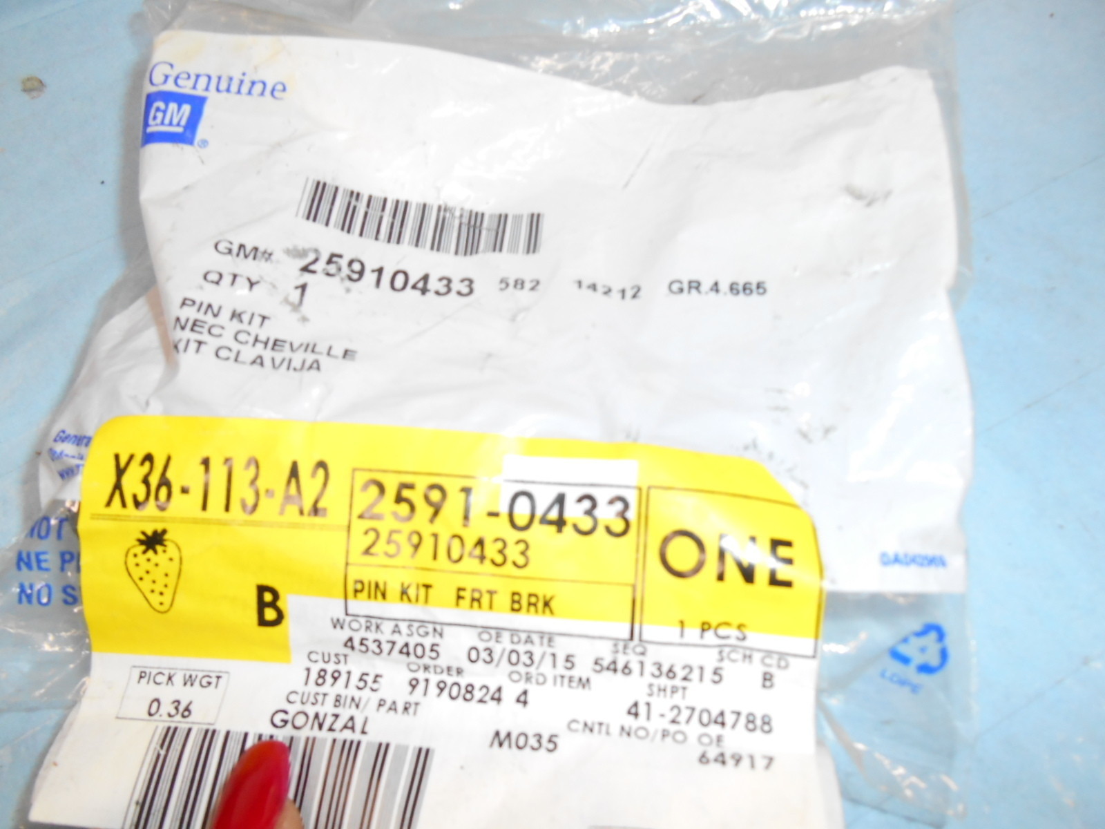 NOS GM Wheel Brake Cylinder/Caliper Pin Kit Cadillac Chevrolet GMC ...