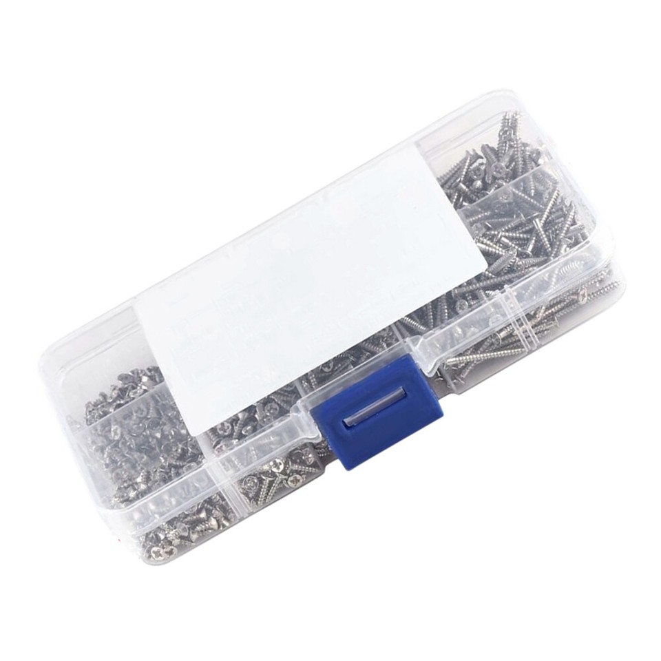 800PCS Phillips Pan Head Wood Screw Cross Flat Head M2 for Drywall ...