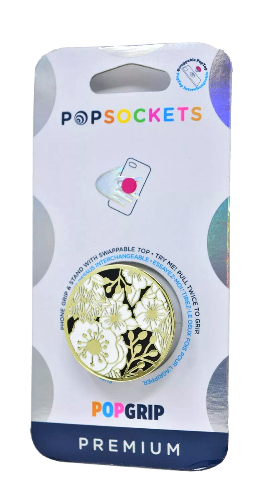 PopSockets Premium Enamel Metal Wild Flowers Phone Grip PopSocket Pop ...