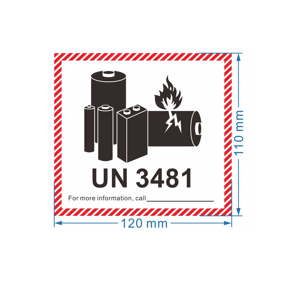 Lithium Battery UN3481 UN3480 Shipping Labels sticker 12*11cm | eBay ...