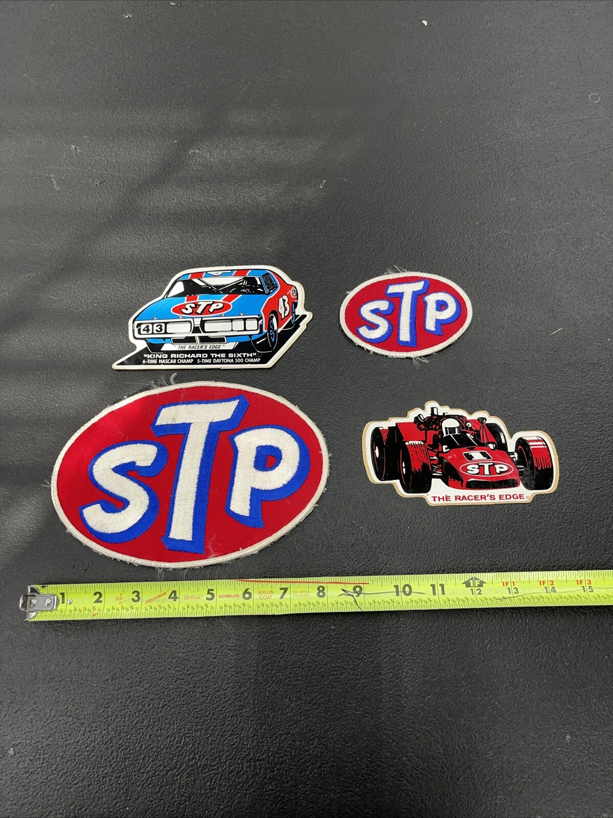 Vintage Collection Of (2) STP Patches AND A #43 Richard Petty & #1 Indy ...