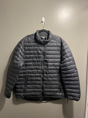 Champion C9 Puffer Jacket Mens 2XL Gray Full Zip Down Feather ...