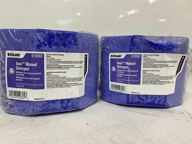 Ecolab Apex Manual Detergent (Two Blocks 3 lbs each) 6110362 for sale ...