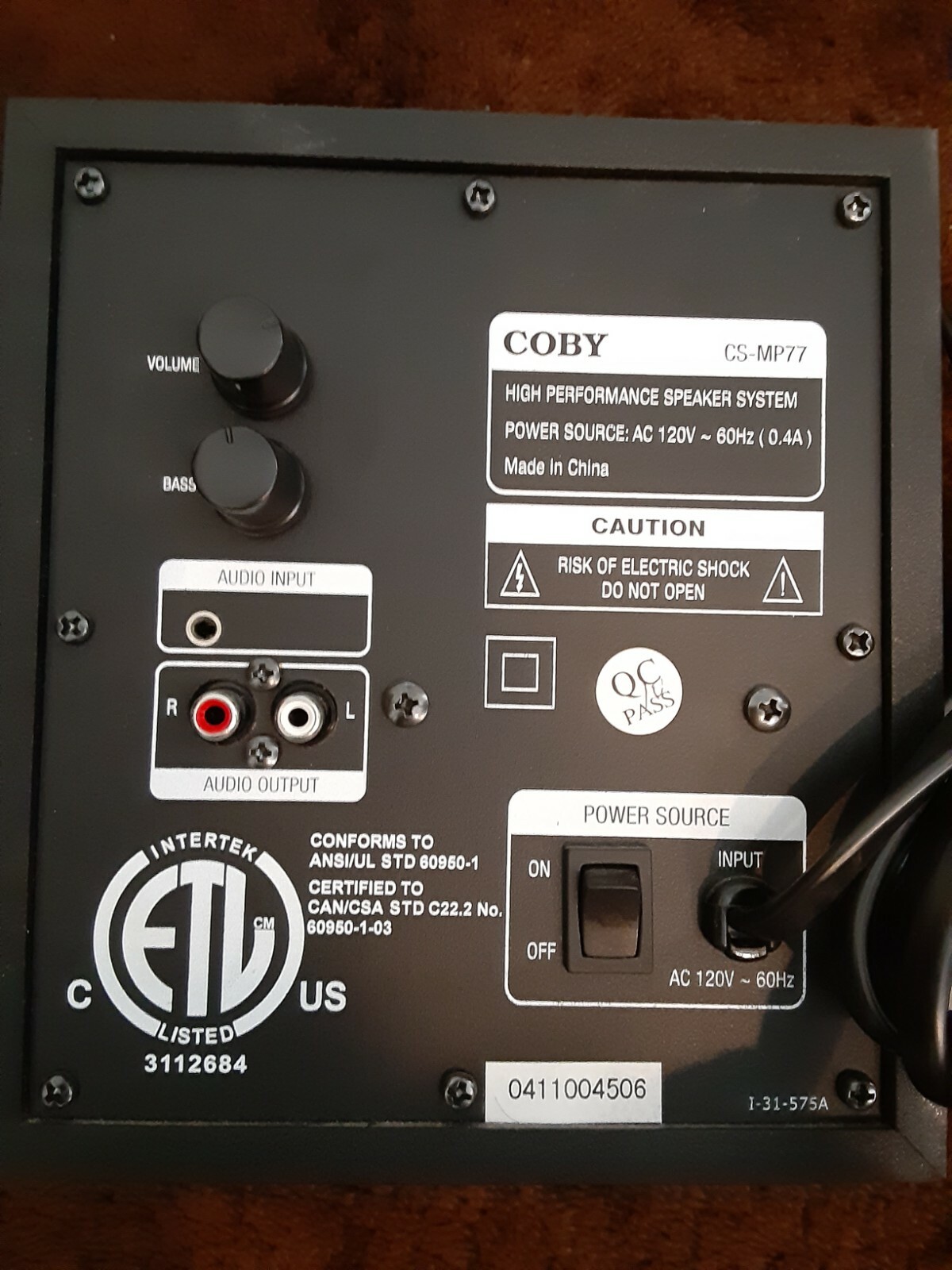 COBY Speaker System CS-MP77 | eBay