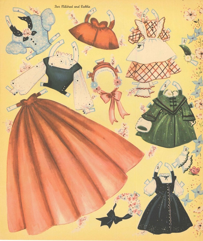 VNTG 1955 PAPER DOLL PARADE 16 PG LASR REPRODUCTIN~Org SZ UNCT FREE SH ...