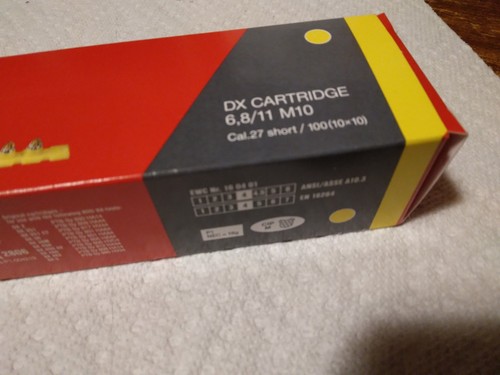 Hilti Dx Cartridge 50352 6.8/11 M10 .27 Short Yellow | eBay