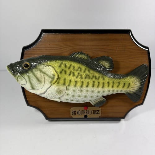Big Mouth Billy Bass Singing Fish Plaque – Works – Vintage 1999 Gemmy ...